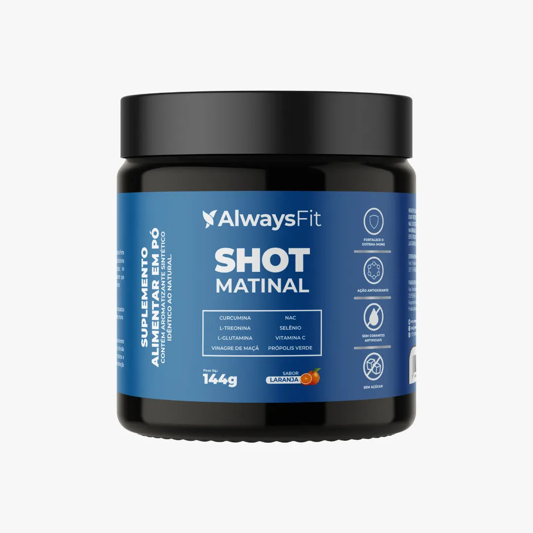 Shot Matinal Always Fit - Blend exclusivo de Curcumina, Glutamina, NAC