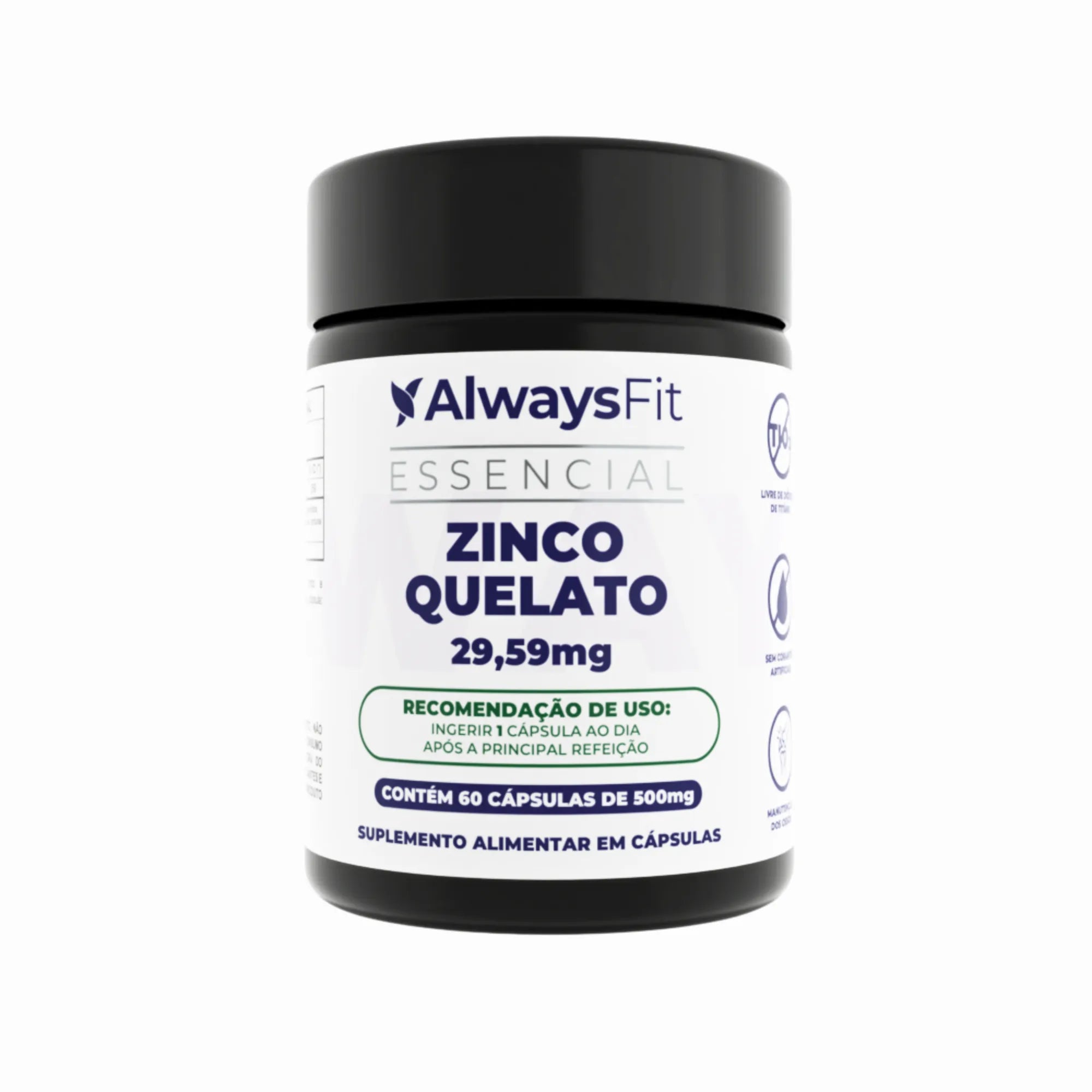 Zinco Quelato Bisglicinato 29mg 60 Cápsulas - Always Fit
